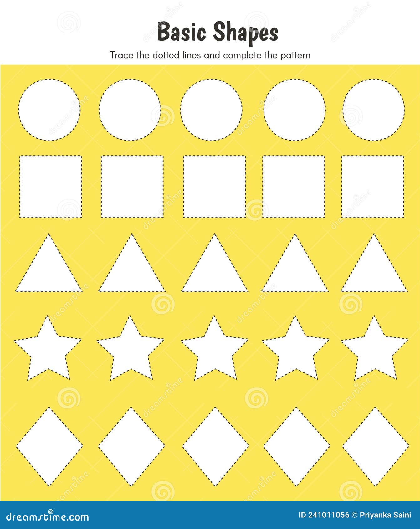 How To Draw Basic Shapes. Diamond, Star, Triangle, Square, Circle ...