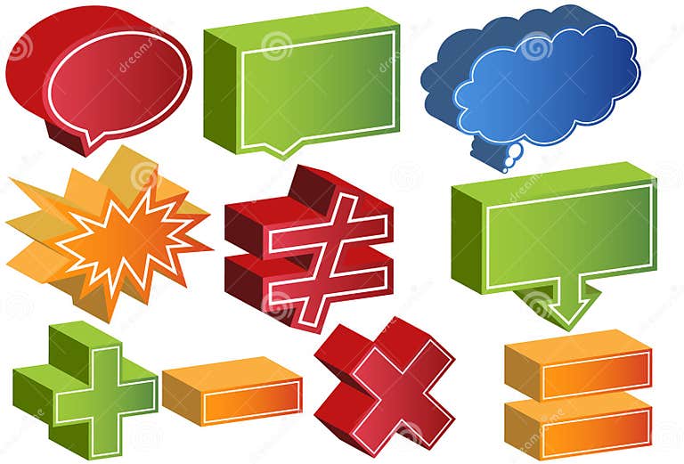 Basic Shapes - 3D stock vector. Illustration of basic - 9292625