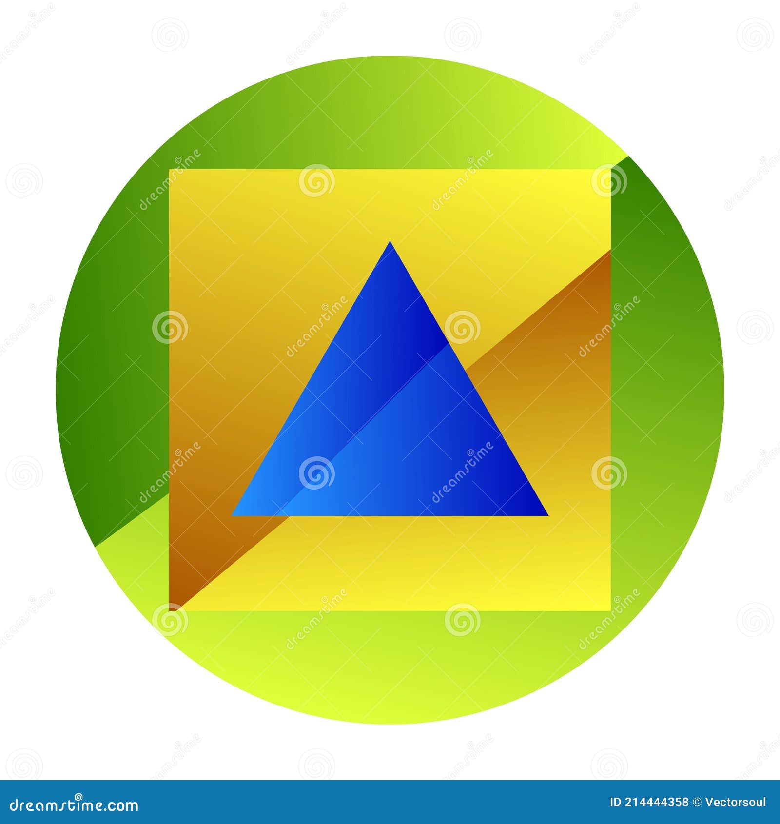 Basic Shapes Logo Element. Triangle, Square, Circle Logo, Icon Stock ...