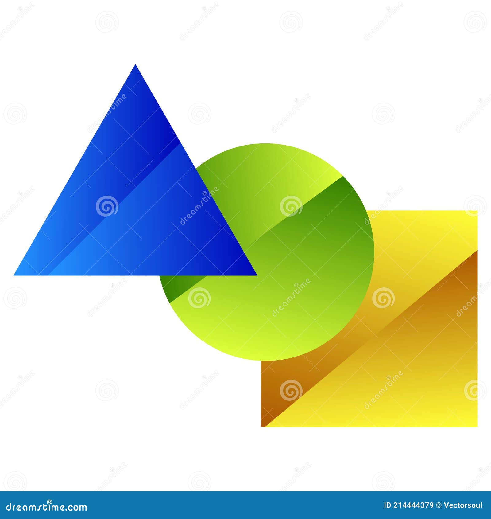 Basic Shapes Logo Element. Triangle, Square, Circle Logo, Icon Stock ...