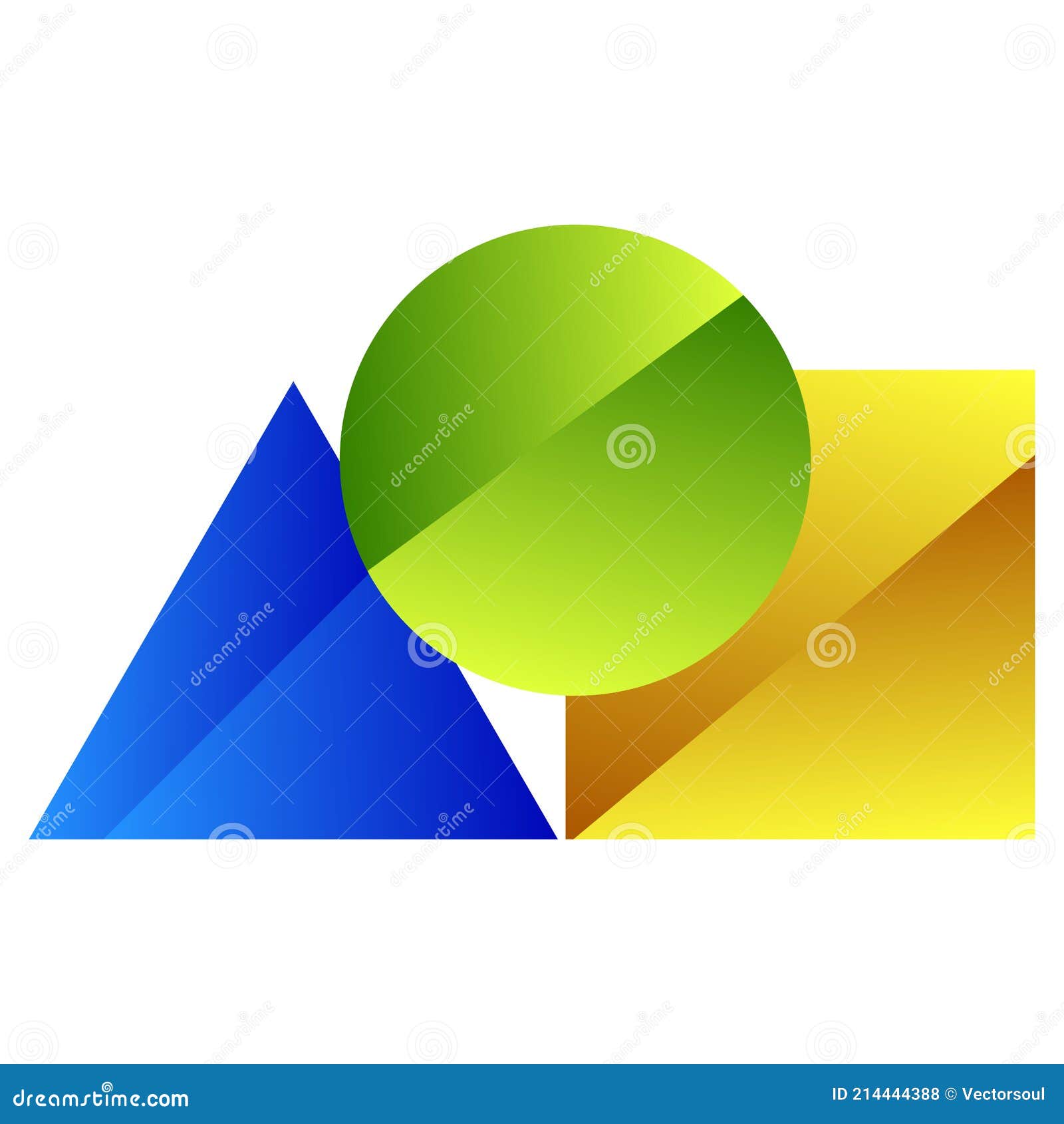 Basic Shapes Logo Element. Triangle, Square, Circle Logo, Icon Stock ...