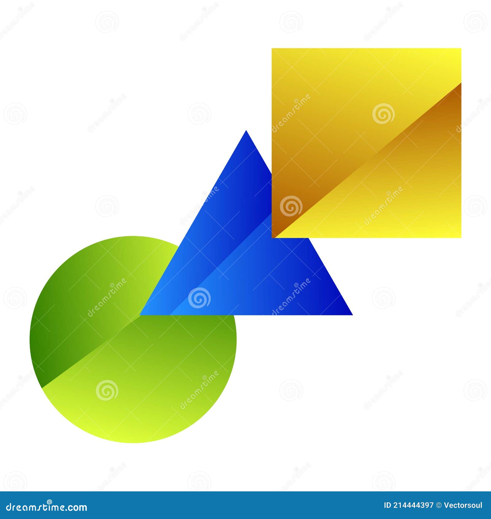 Basic Shapes Logo Element. Triangle, Square, Circle Logo, Icon Stock ...