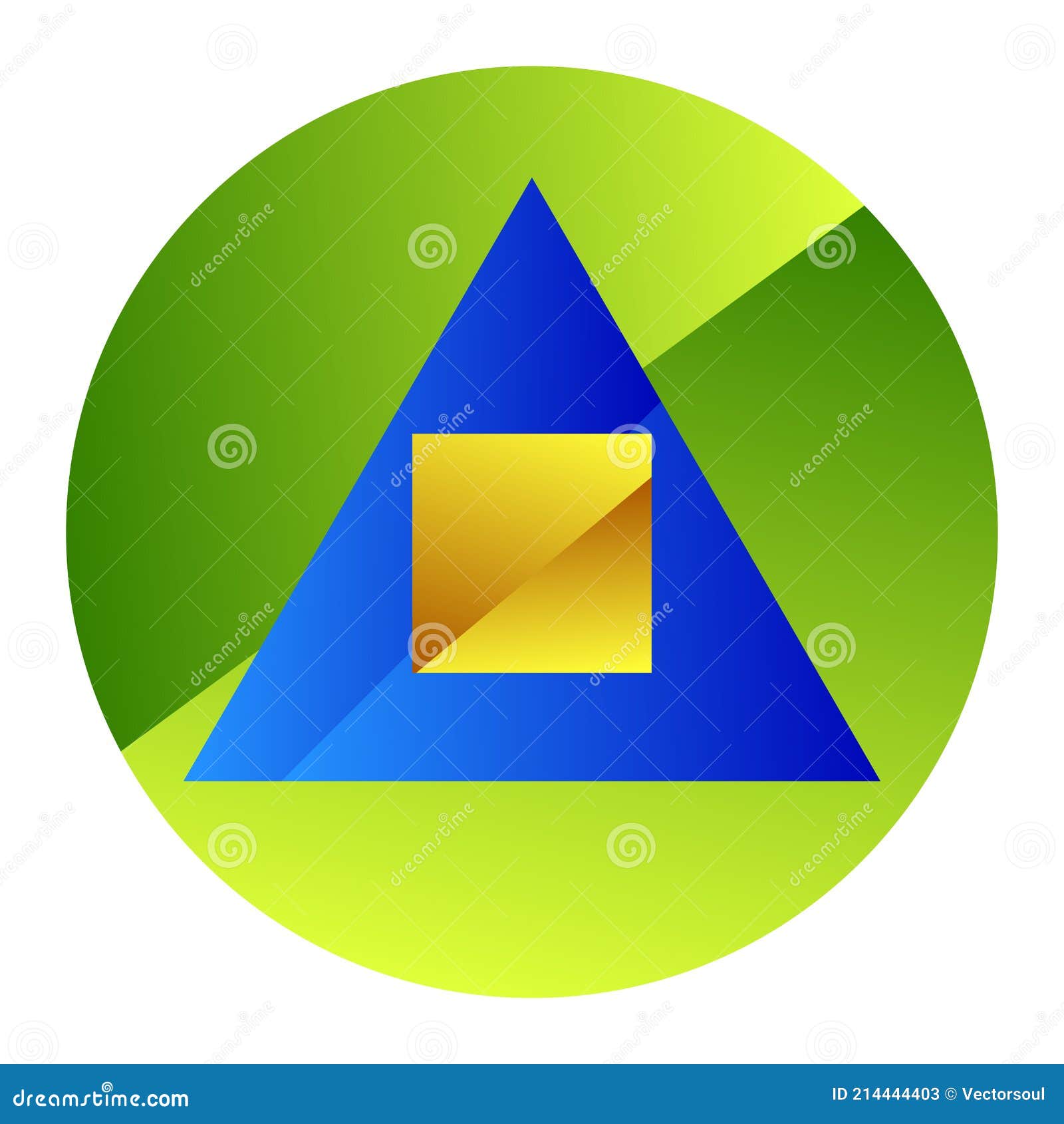 Basic Shapes Logo Element. Triangle, Square, Circle Logo, Icon Stock ...