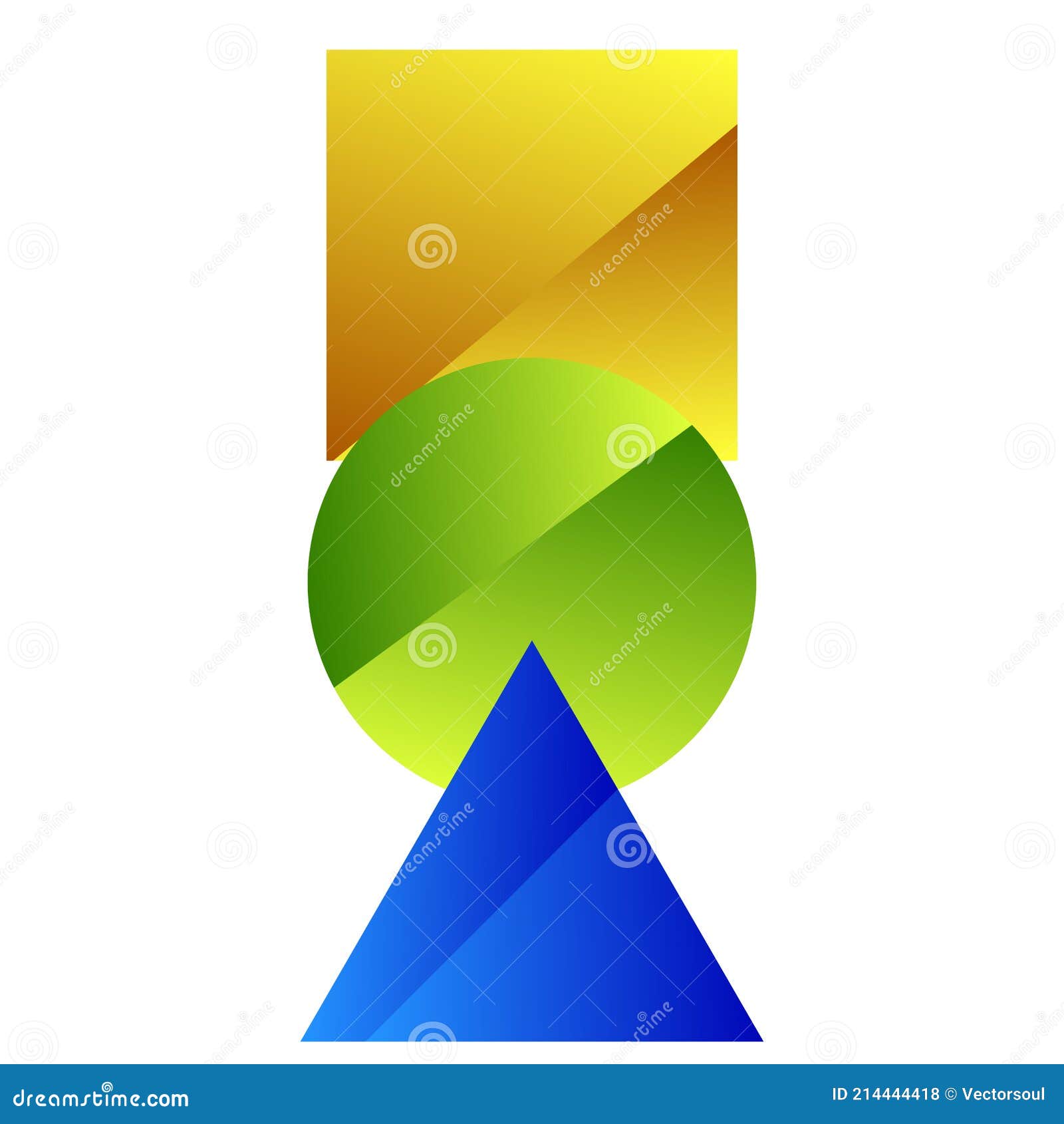 Basic Shapes Logo Element. Triangle, Square, Circle Logo, Icon Stock ...