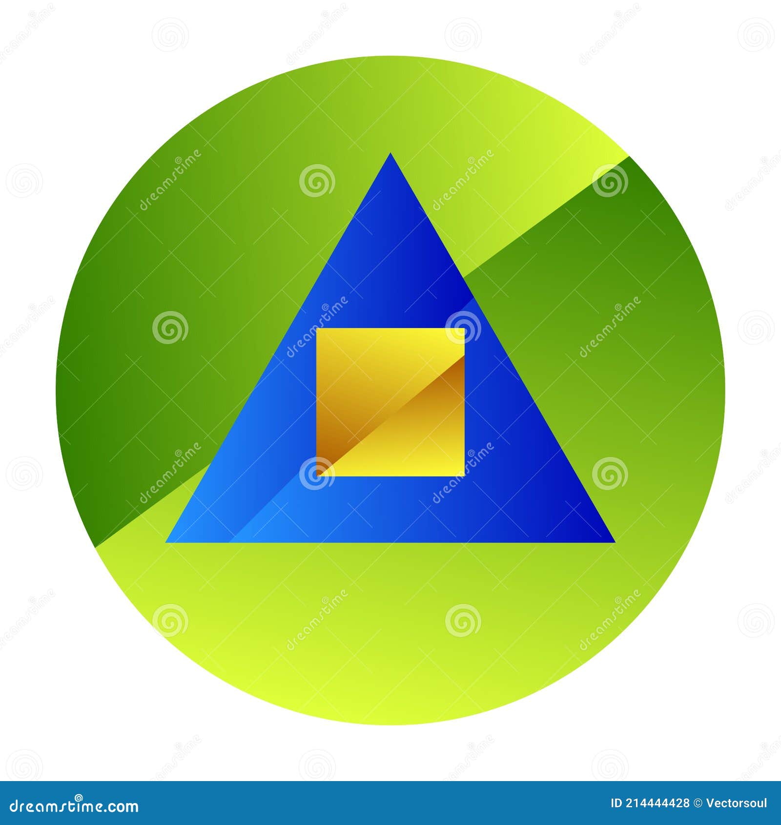 Basic Shapes Logo Element. Triangle, Square, Circle Logo, Icon Stock ...