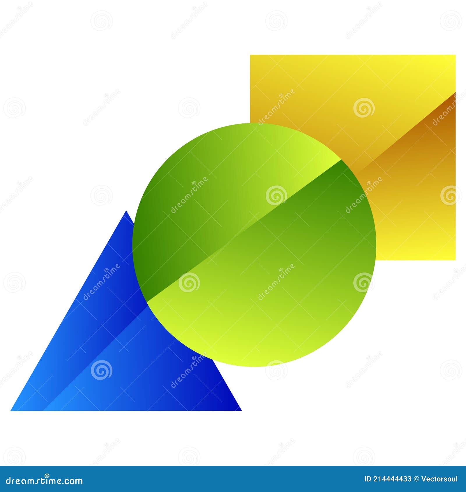 Basic Shapes Logo Element. Triangle, Square, Circle Logo, Icon Stock ...