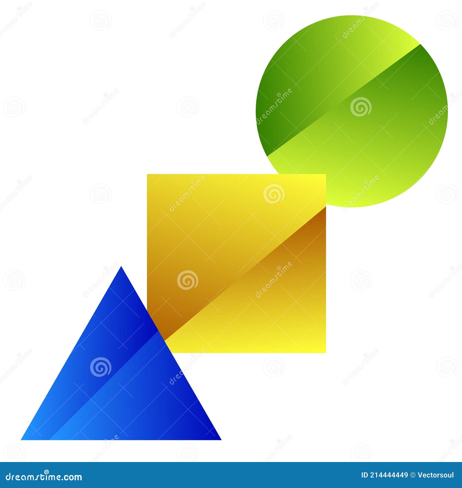 Basic Shapes Logo Element. Triangle, Square, Circle Logo, Icon Stock ...