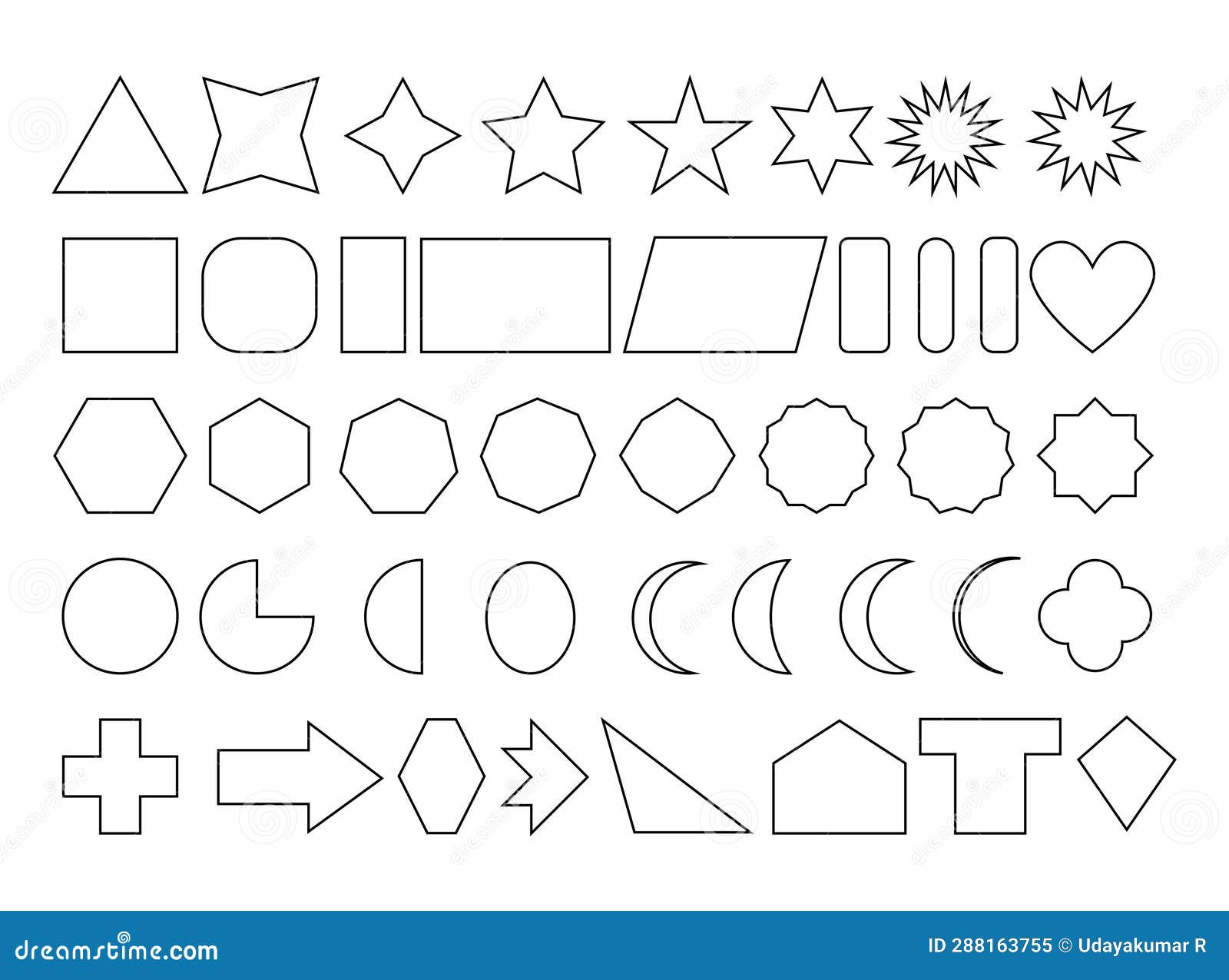 Basic Shapes Outline, Rectangle, Triangle. Geometric Banners Stock ... Basic Shapes Outline, Rectangle, Triangle. Geometric Banners Stock ...