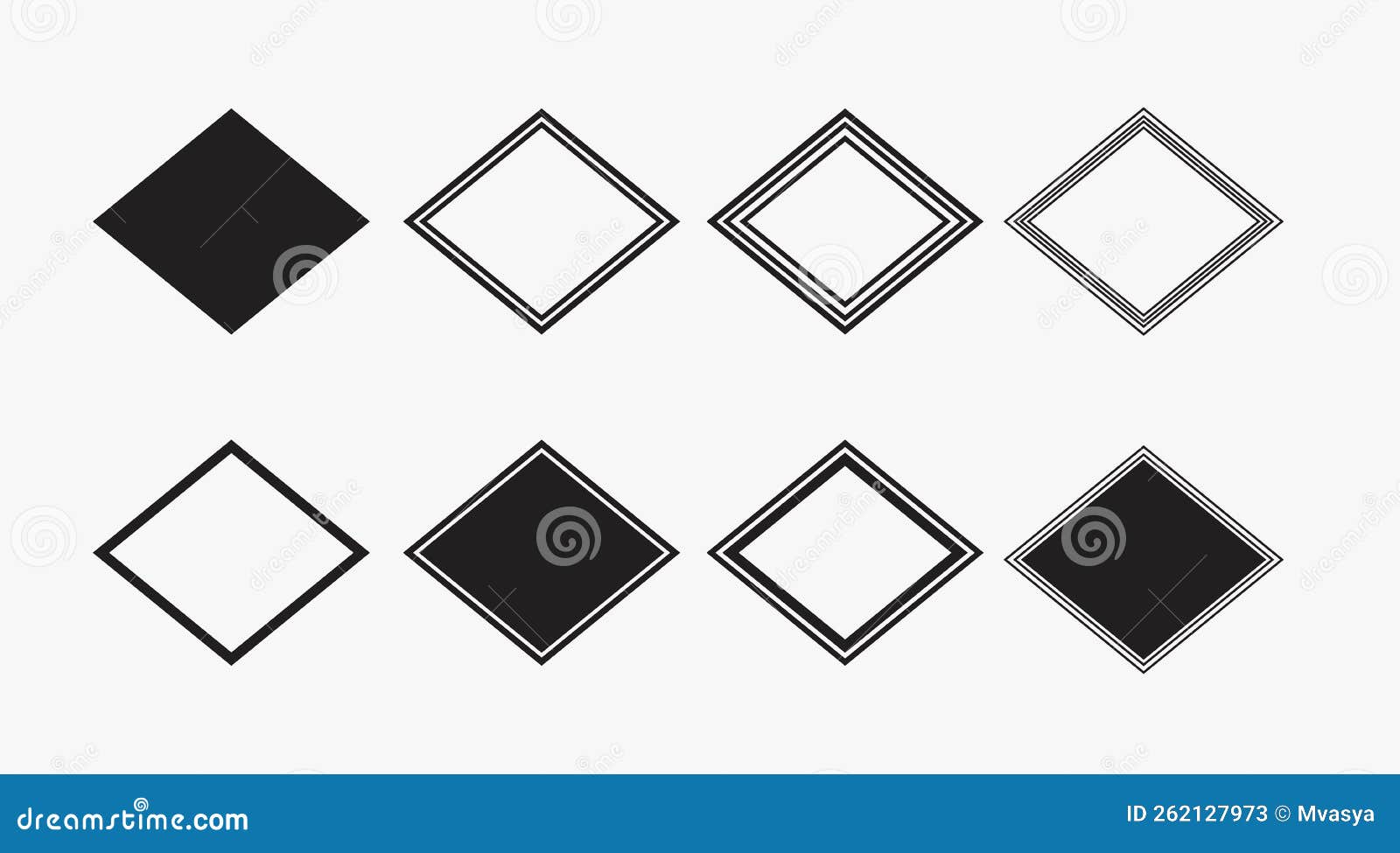 Red Rhombus Basic Simple Shapes Isolated On White Background, Geometric ...