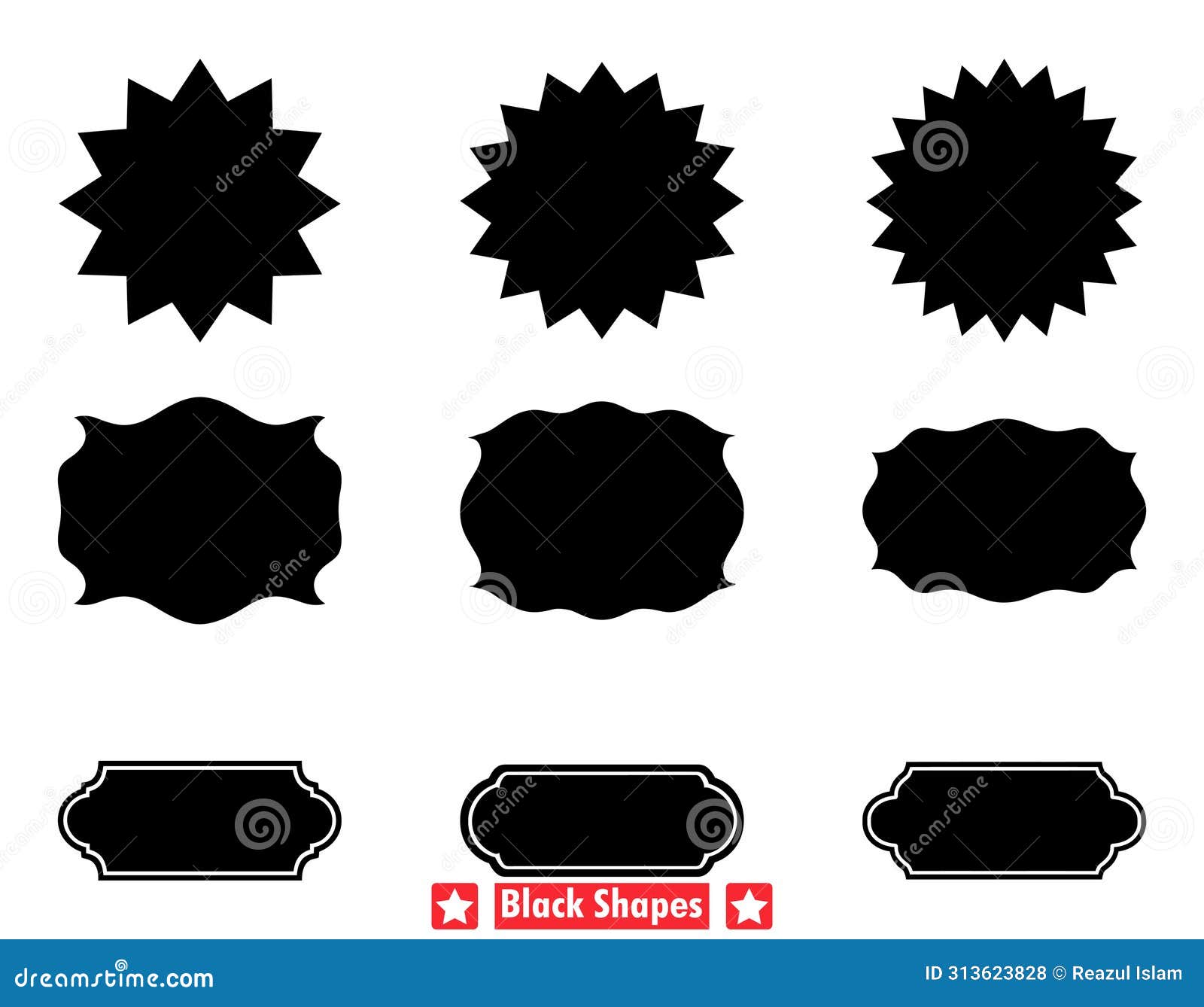 Basic Shapes Vector Collection Simple yet Versatile Silhouettes for ...