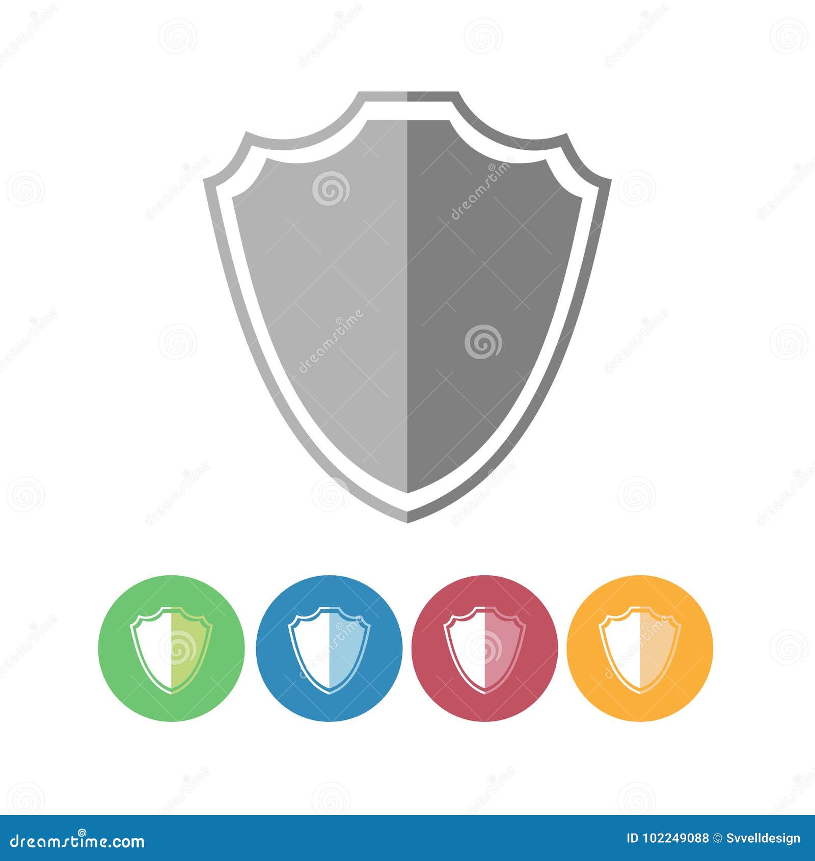 Defense Shield Icons stock vector. Illustration of element - 102249088