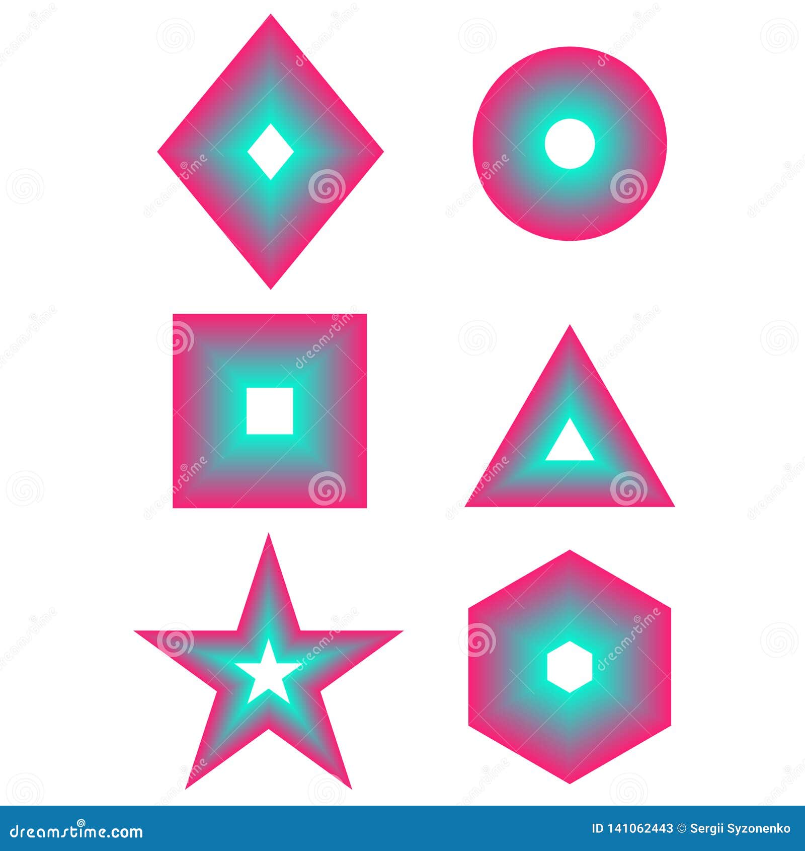 Red Rhombus Basic Simple Shapes Isolated On White Background, Geometric ...