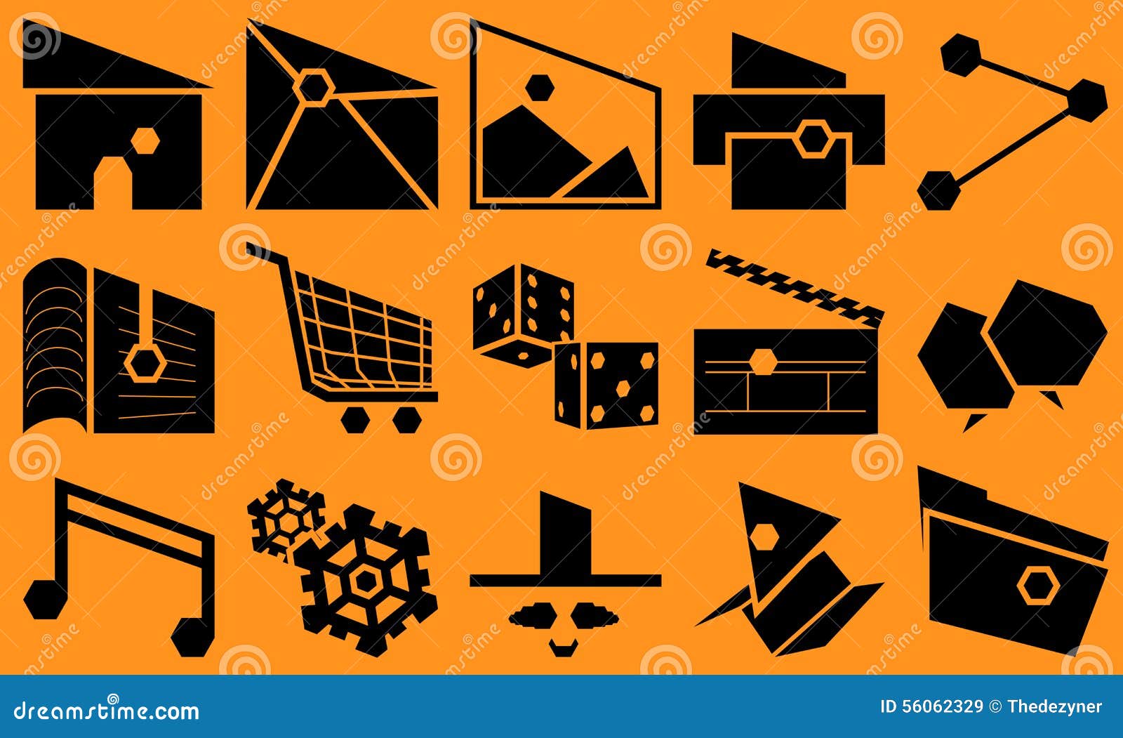 Basic Slant Icon Set stock vector. Illustration of cart - 56062329