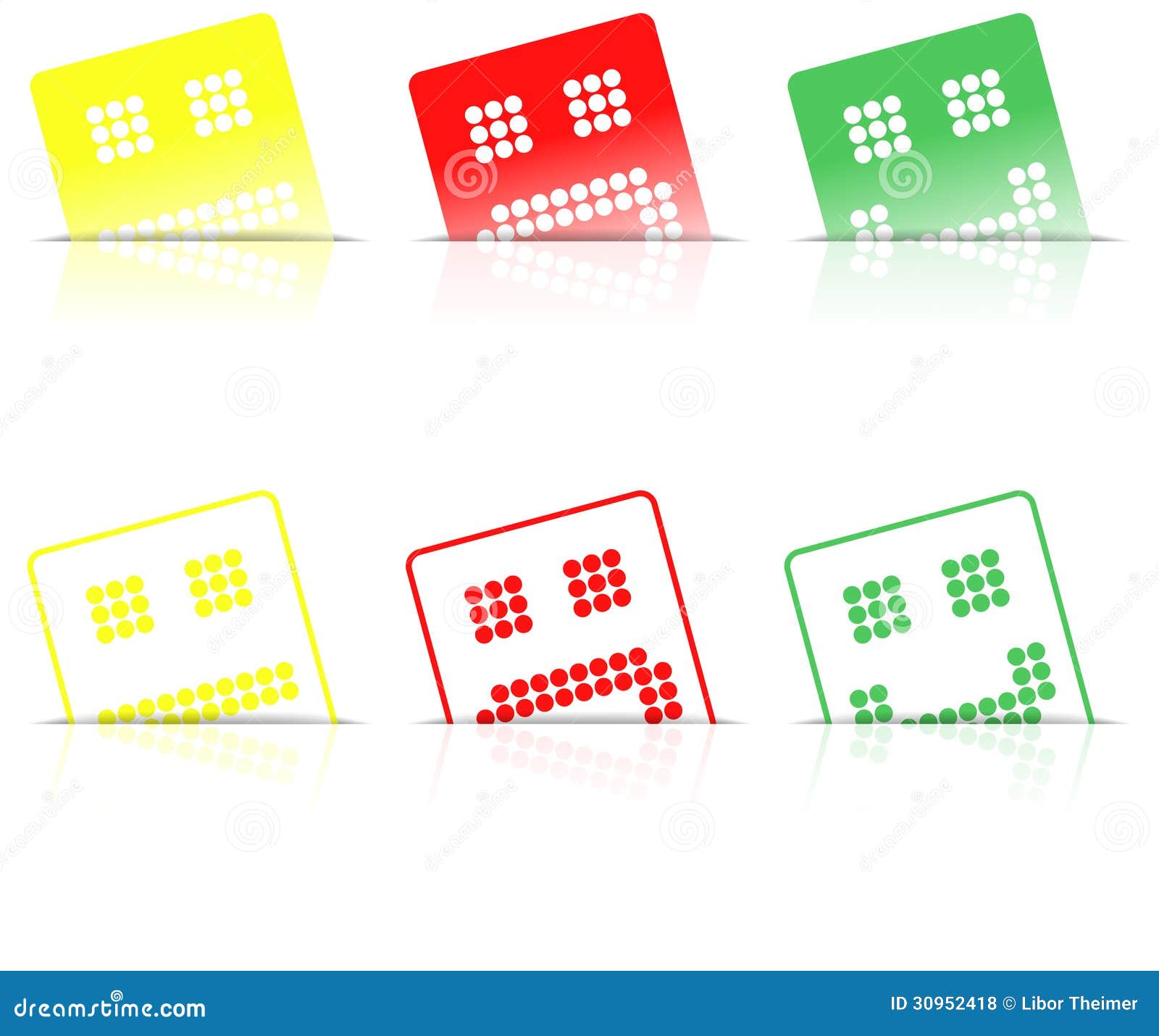 Basic Smilies Symbols Nested in Pad Stock Vector - Illustration of icon ...