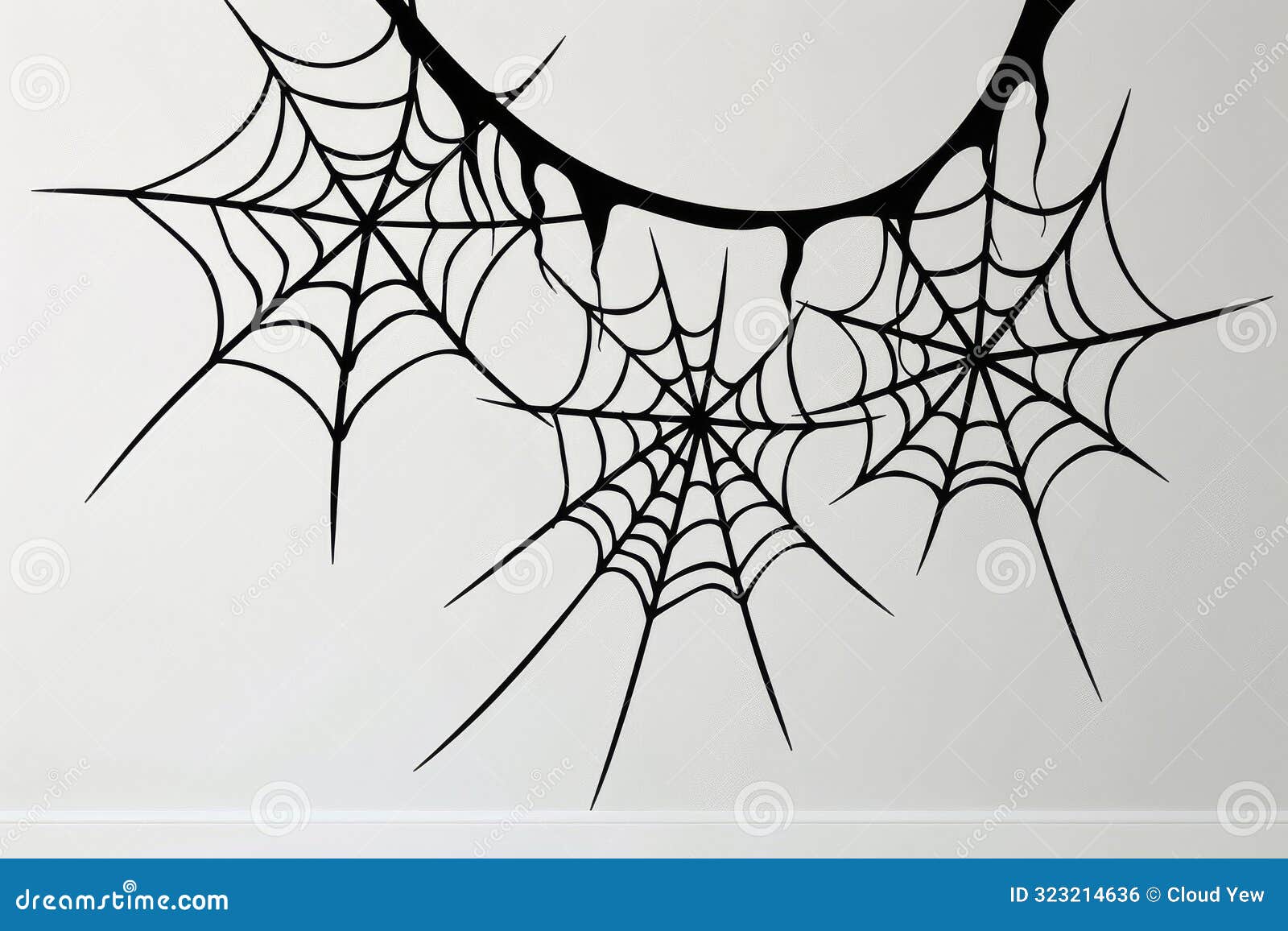 Basic Spider Web Wall Decals for Halloween Stock Illustration ...