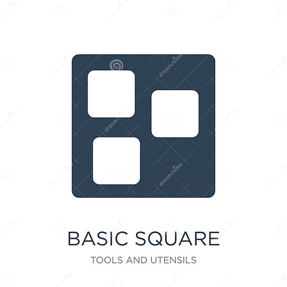 Basic Square Icon in Trendy Design Style. Basic Square Icon Isolated on ...