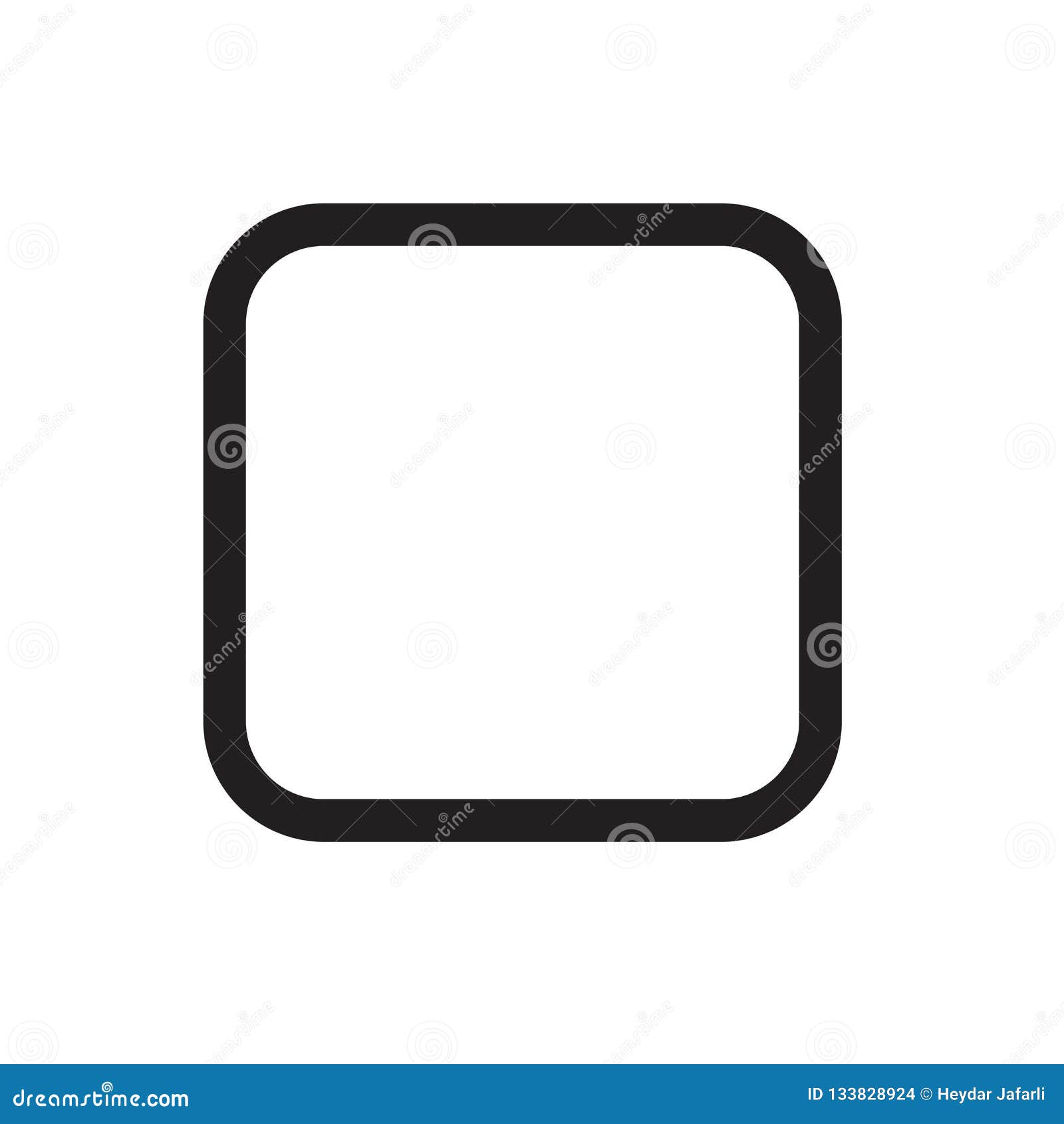 Basic Square Icon Vector Sign and Symbol Isolated on White Background ...