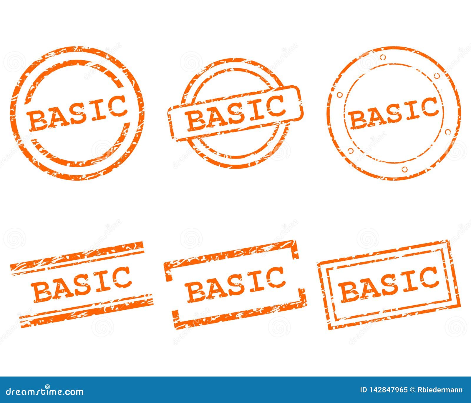 Basic stamps stock vector. Illustration of vintage, rubber - 142847965