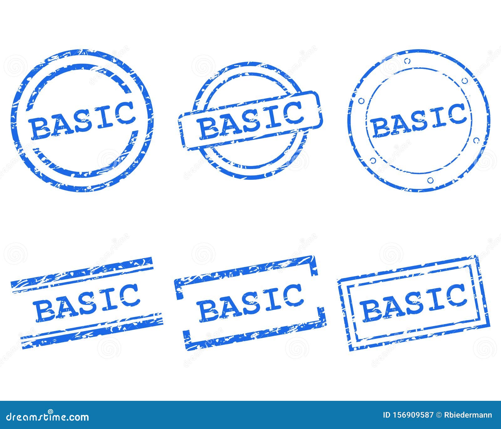 Basic stamps stock vector. Illustration of blue, promotion - 156909587