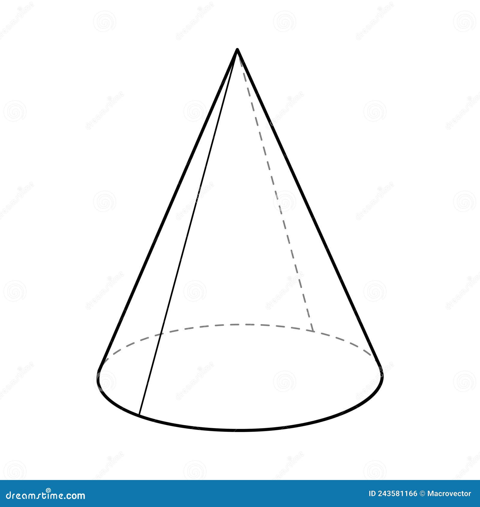 Cone Stereometric Shape Composition Stock Vector - Illustration of ...