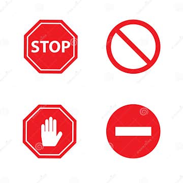 Basic stop symbols stock vector. Illustration of communication - 182354167