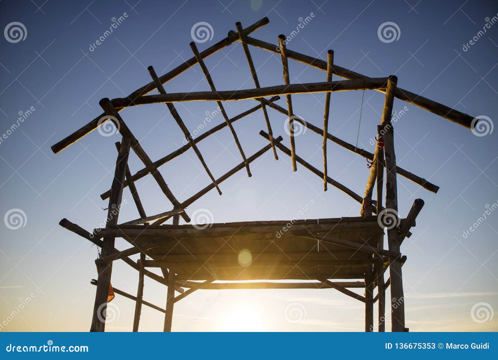 Basic structure for a hut stock image. Image of house - 136675353