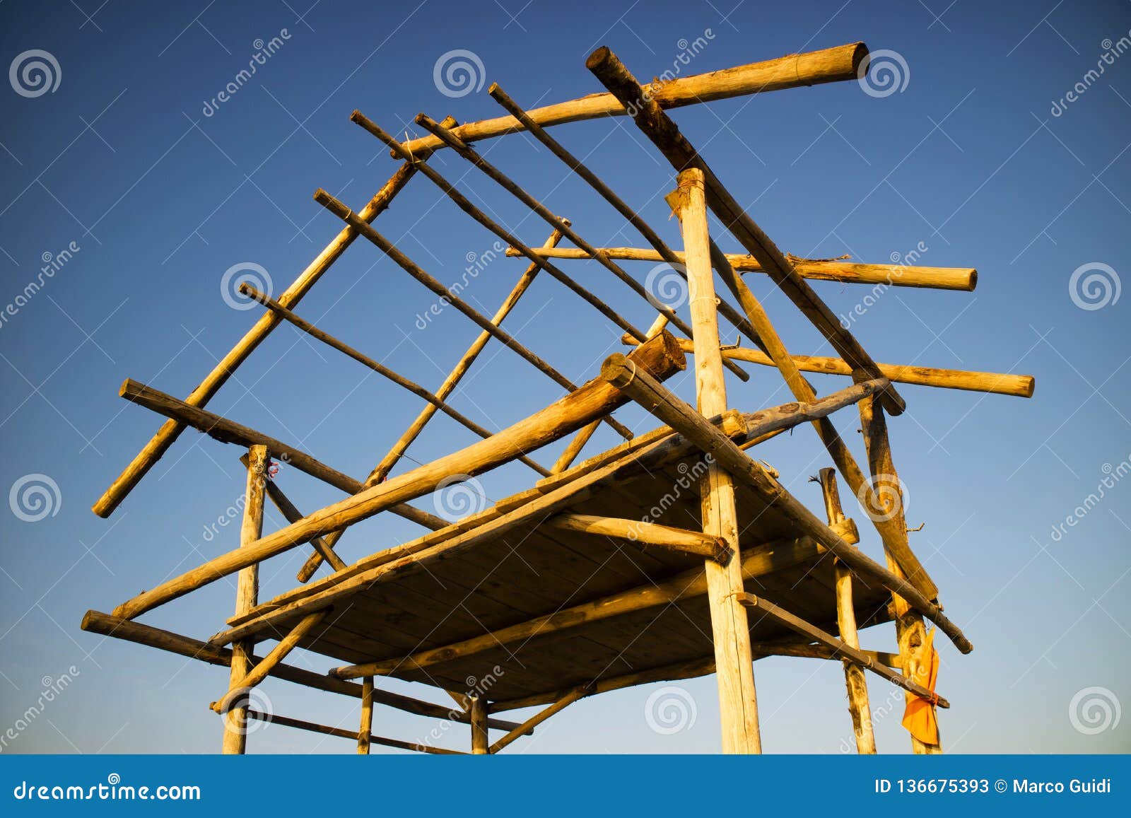 Basic structure for a hut stock image. Image of house - 136675393