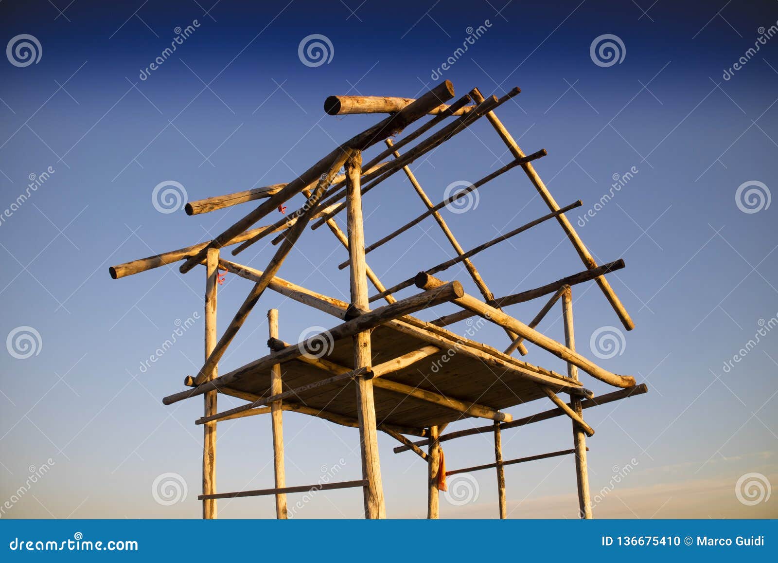 Basic structure for a hut stock photo. Image of heritage - 136675410