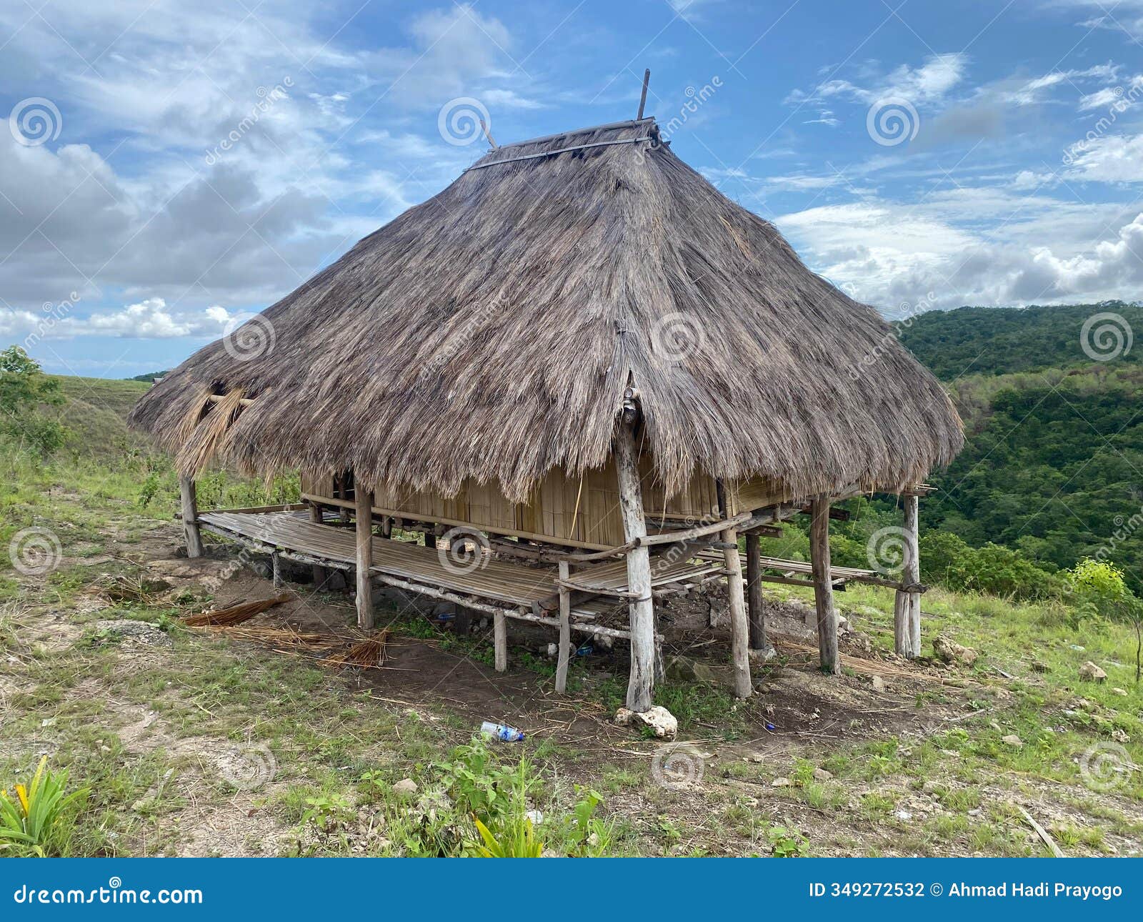 Traditional and Small Sumba House. Stock Photo - Image of families ...