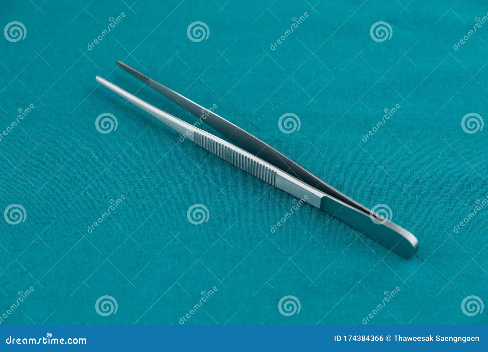 Basic Surgical Instrument Stainless Steel Smooth Forceps Isolated on ...