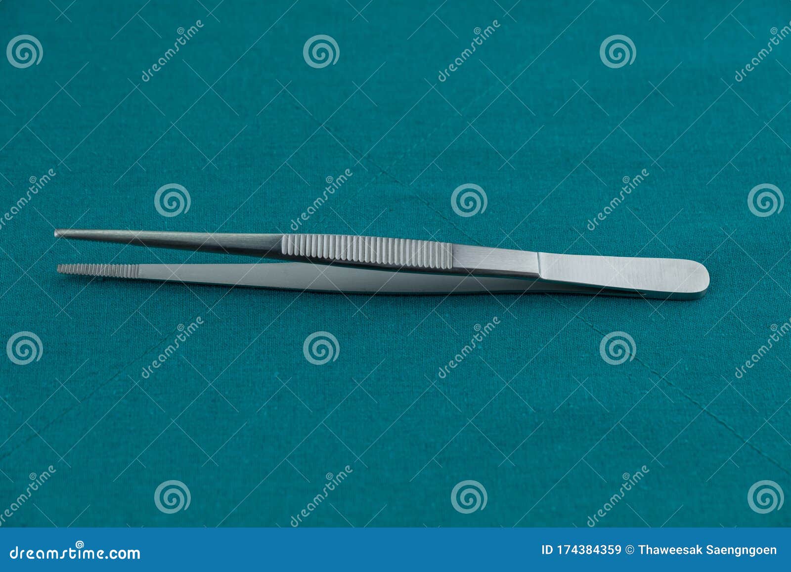 Basic Surgical Instrument Stainless Steel Smooth Forceps Isolated on ...