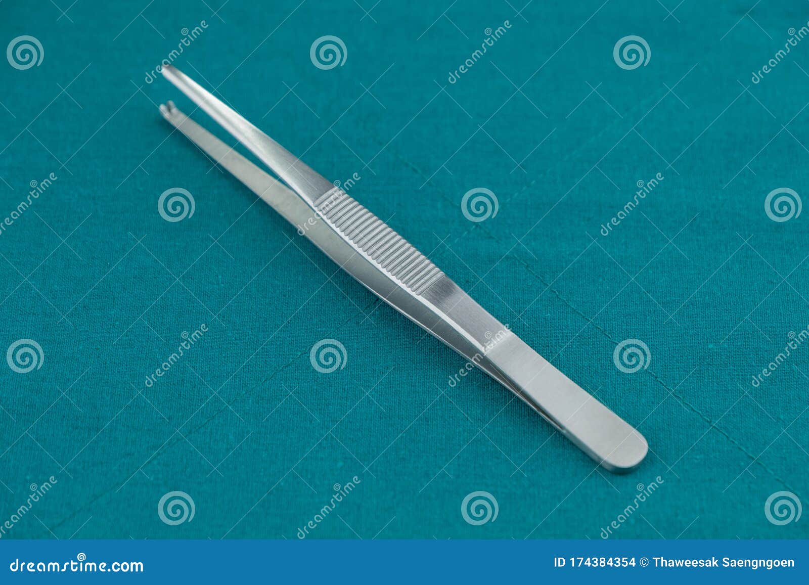 Basic Surgical Instrument Stainless Steel Tissue Forceps Isolated on ...
