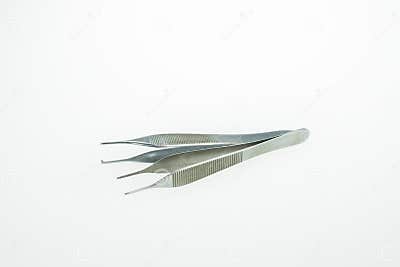 Basic Surgical Instruments on White Background Stock Photo - Image of ...