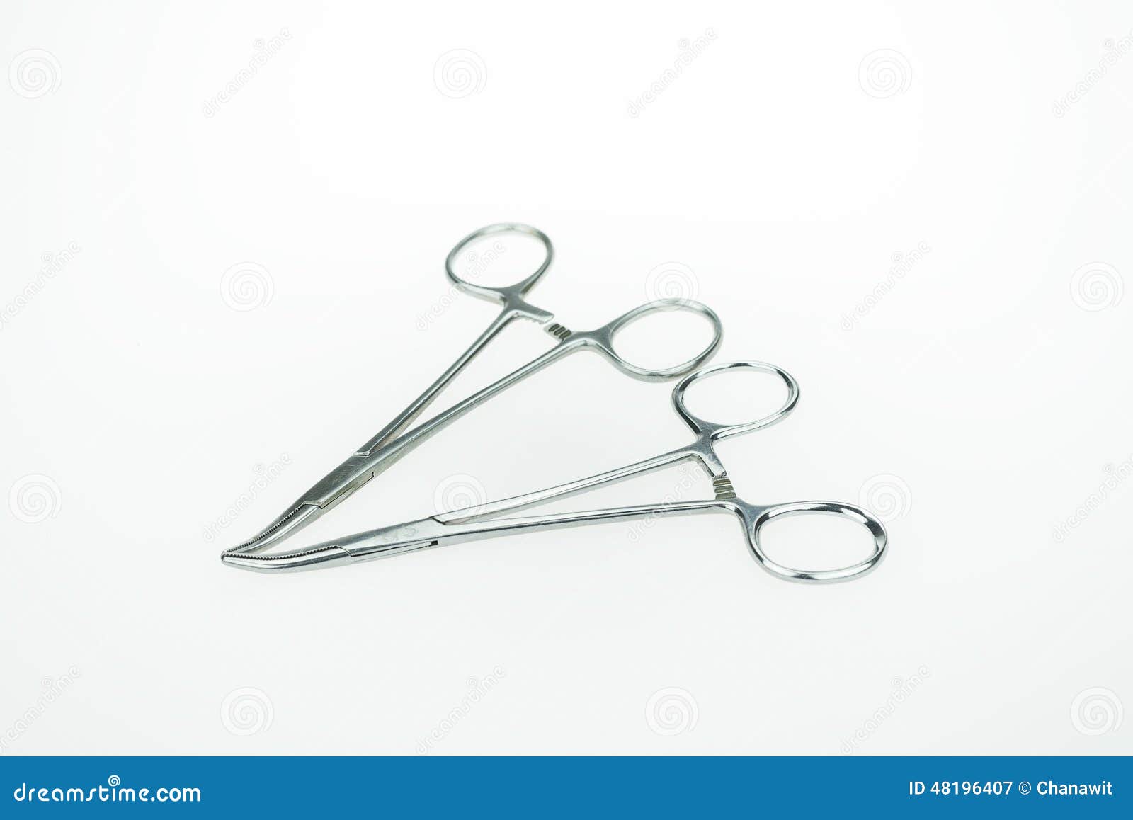 Basic Surgical Instruments on White Background Stock Image - Image of ...