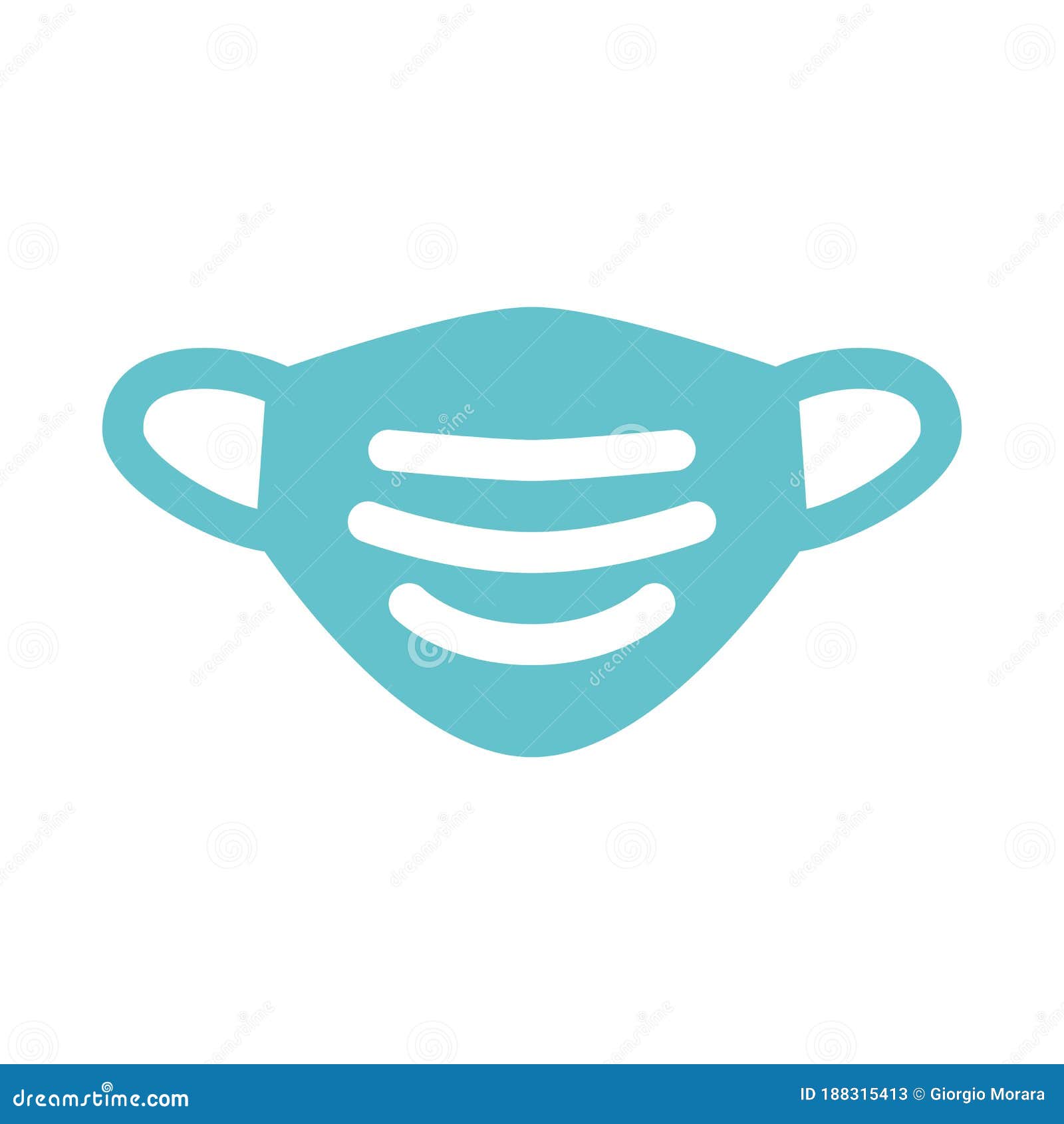 Basic Surgical Mask Vector Icon Stock Illustration - Illustration of ...