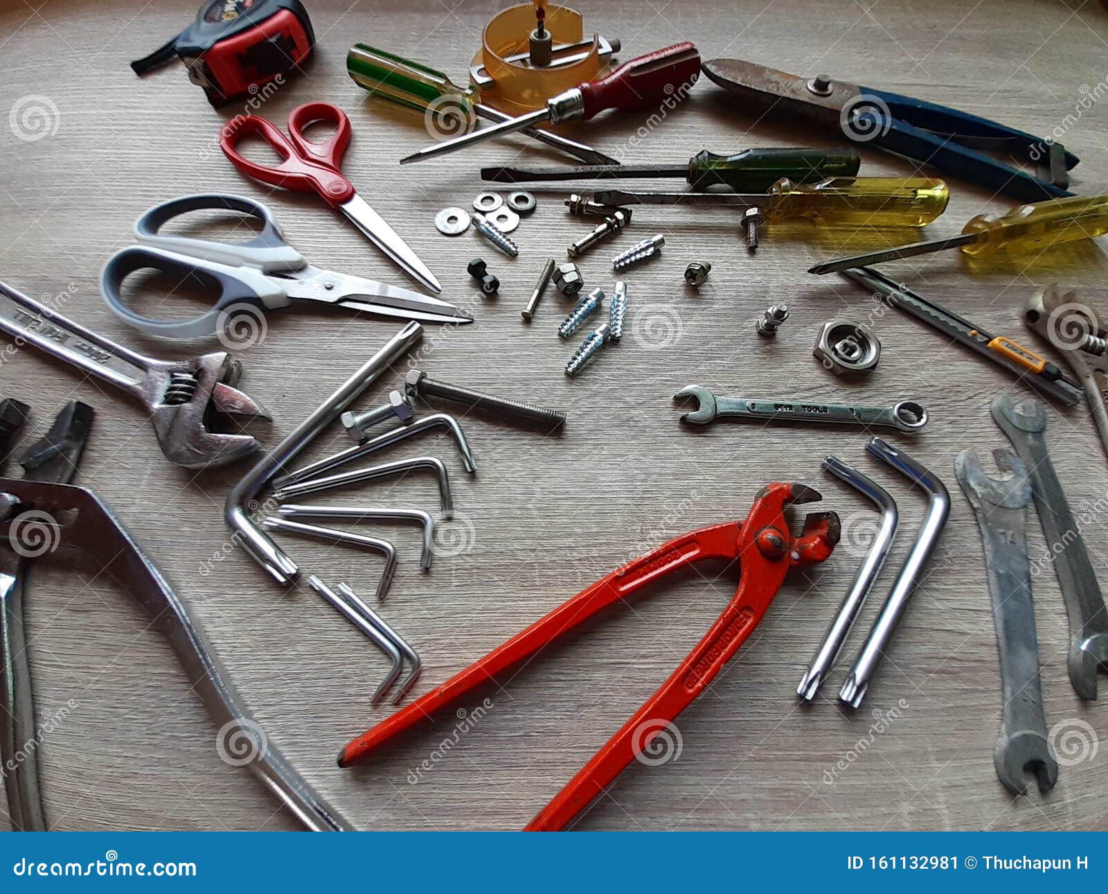 Basic Tools on Desk stock image. Image of wing, desk - 161132981