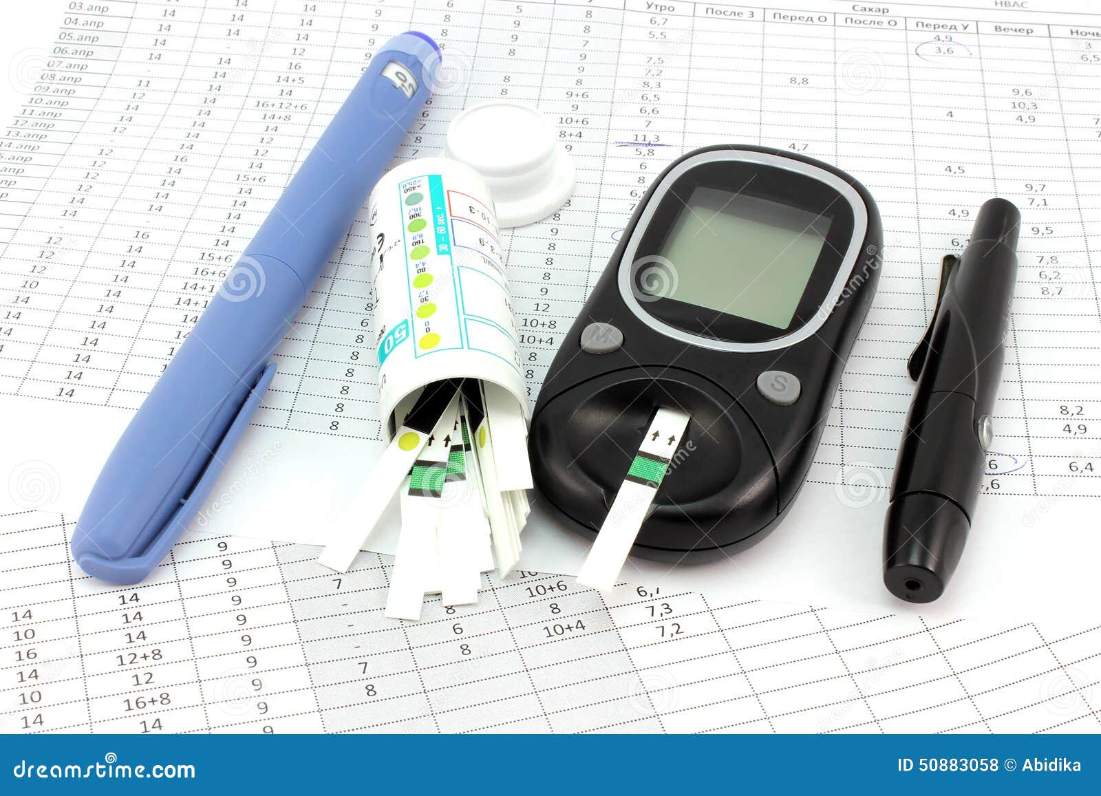 Basic Tools for Insulinotherapy Stock Photo - Image of insulin, device ...