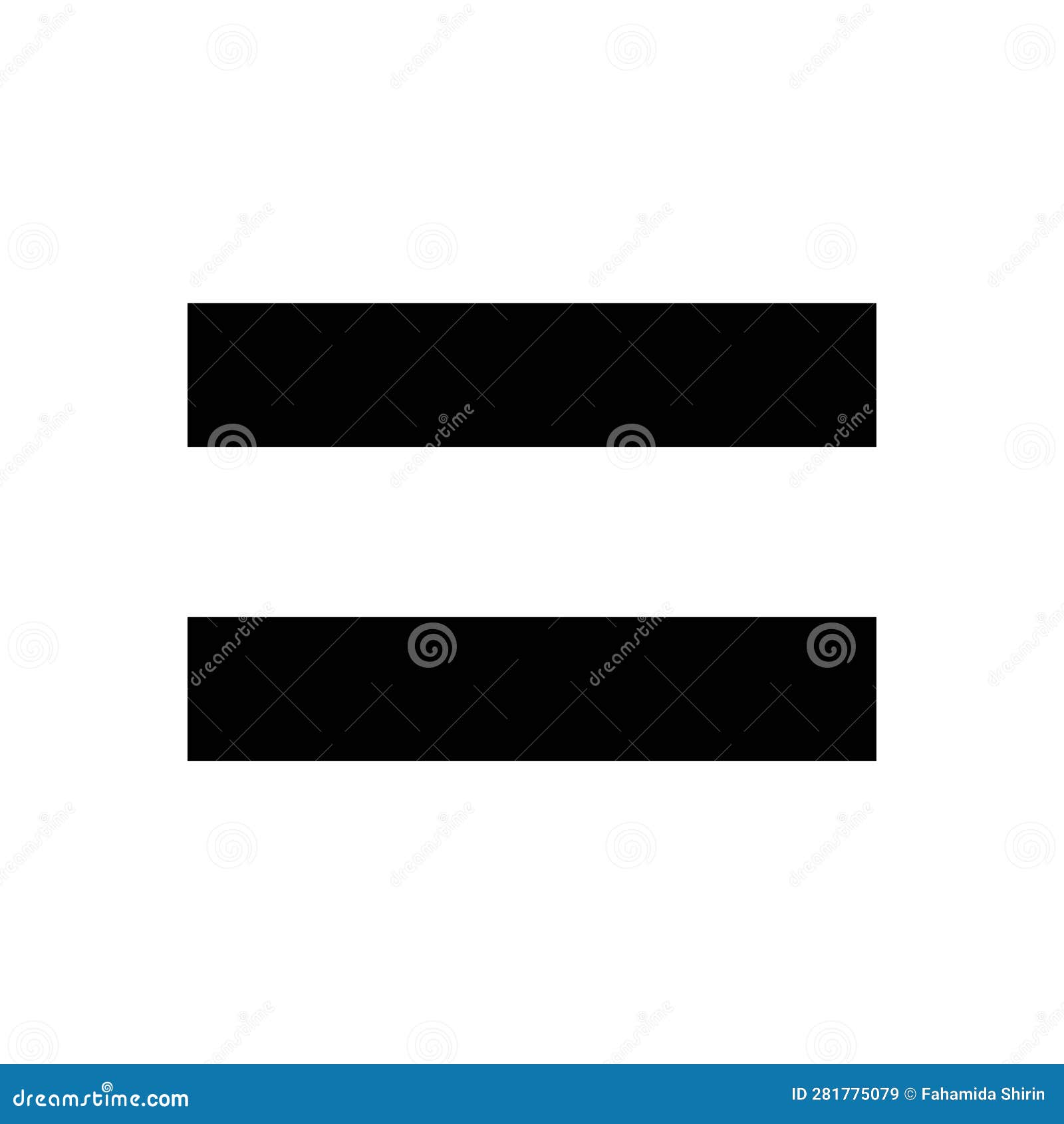Equal sign icon design stock vector. Illustration of design - 281775079