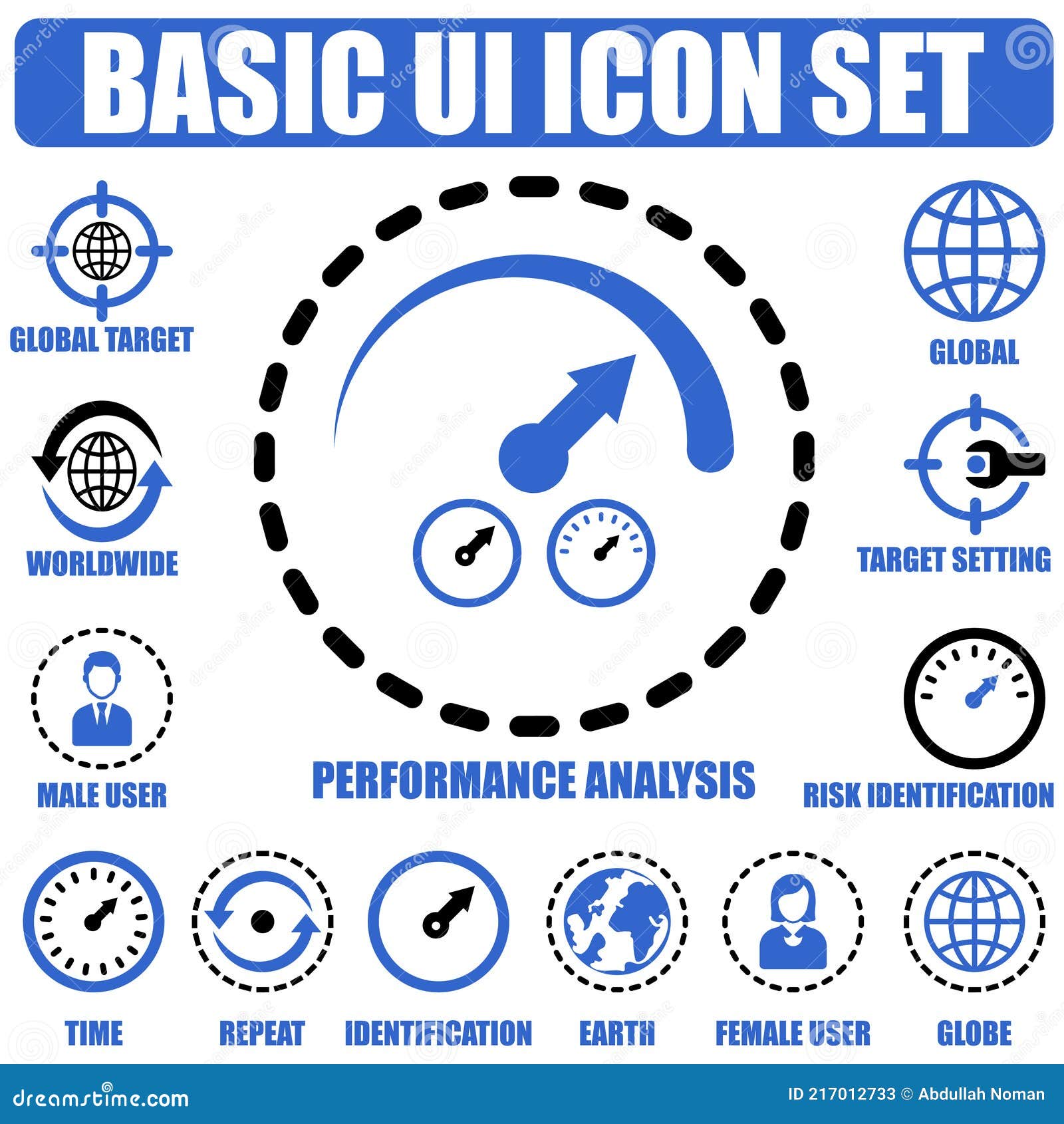 Basic ui icon set vector stock vector. Illustration of navigation ...