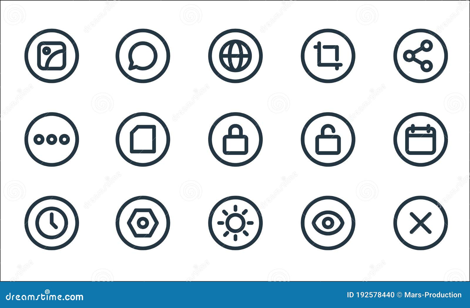 Basic Ui Line Icons. Linear Set Stock Vector - Illustration of icon ...