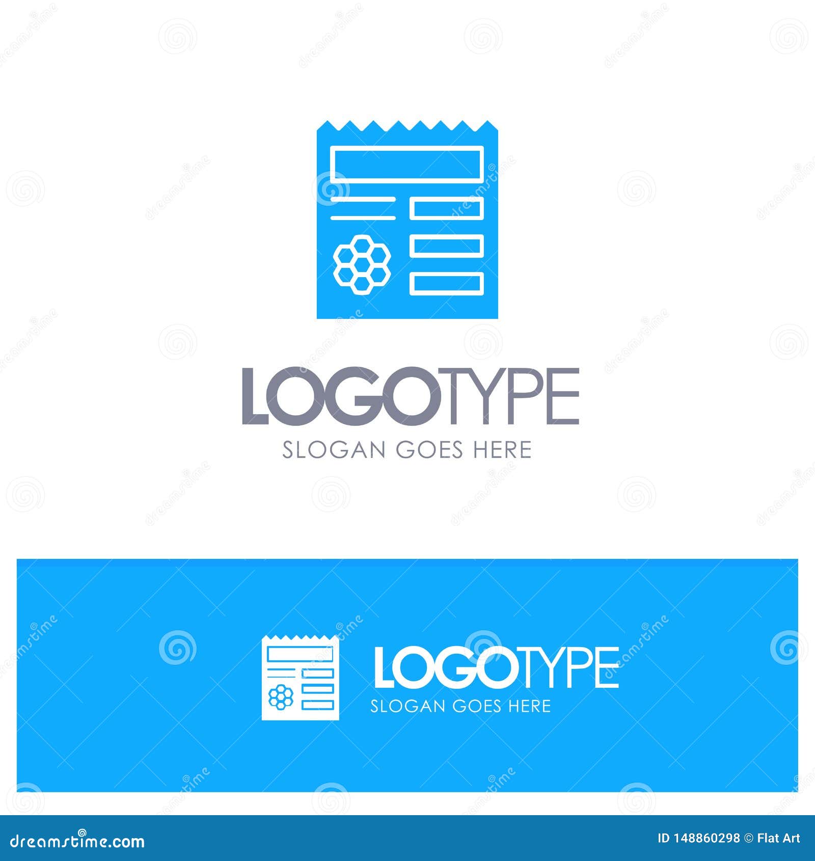 Basic, Ui, Manu, Document Blue Solid Logo with Place for Tagline Stock ...