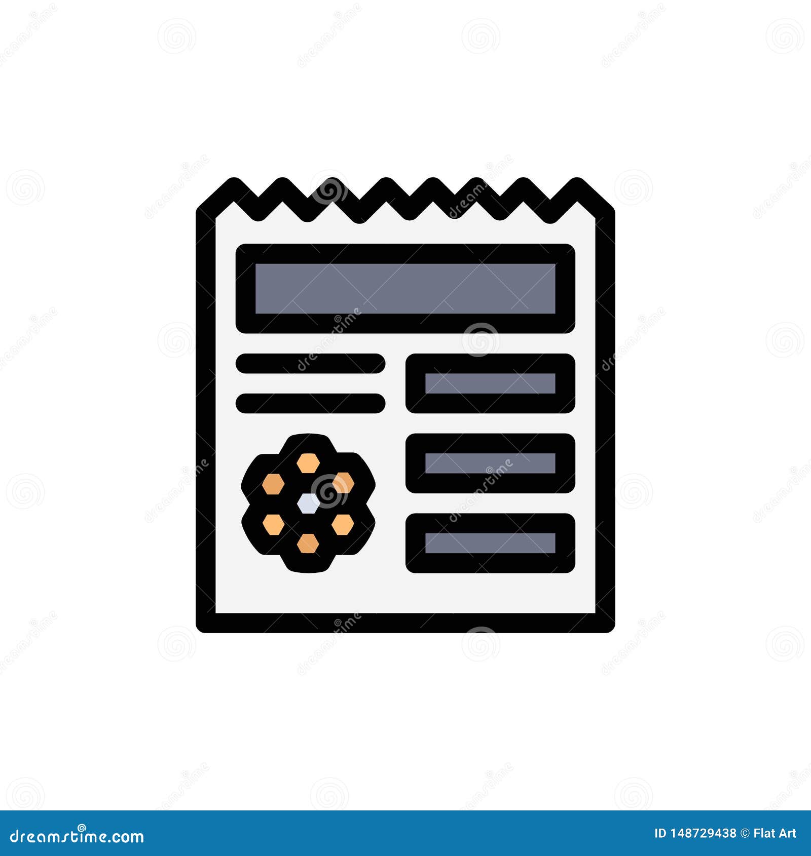 Basic, Ui, Manu, Document Flat Color Icon. Vector Icon Banner Template ...