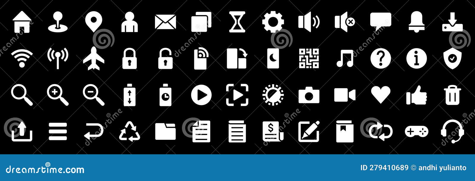 Basic User Interface Icon Set. Universal and Common Website User ...