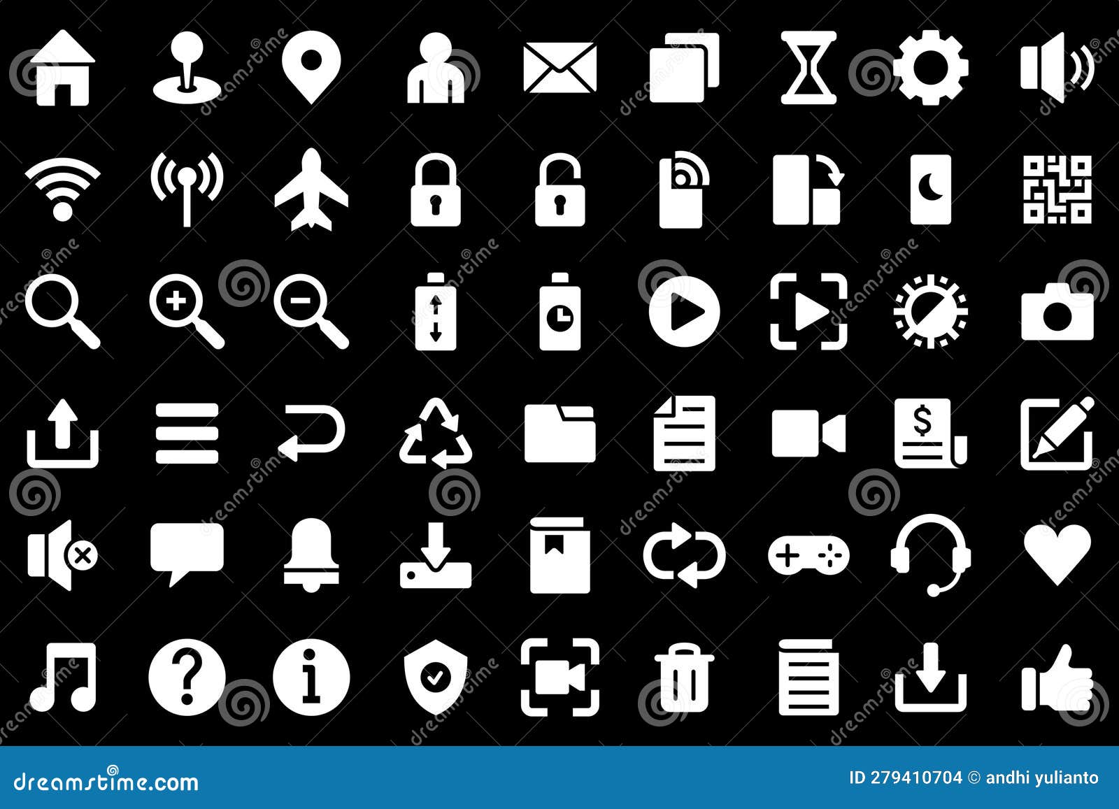 Basic User Interface Icon Set. Universal and Common Website User ...