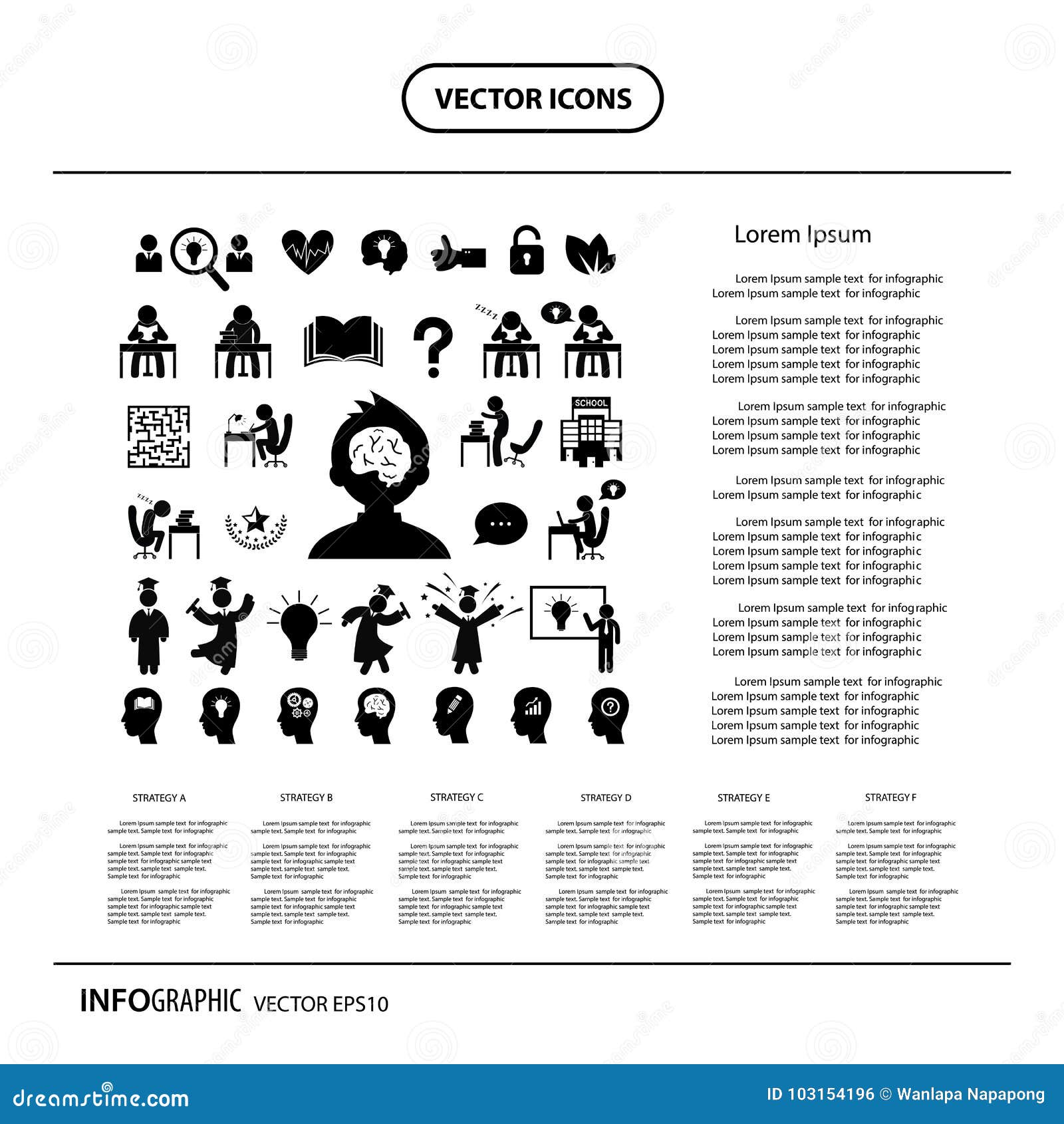 Vector Successful Study Symbol Set Stock Vector - Illustration of ...