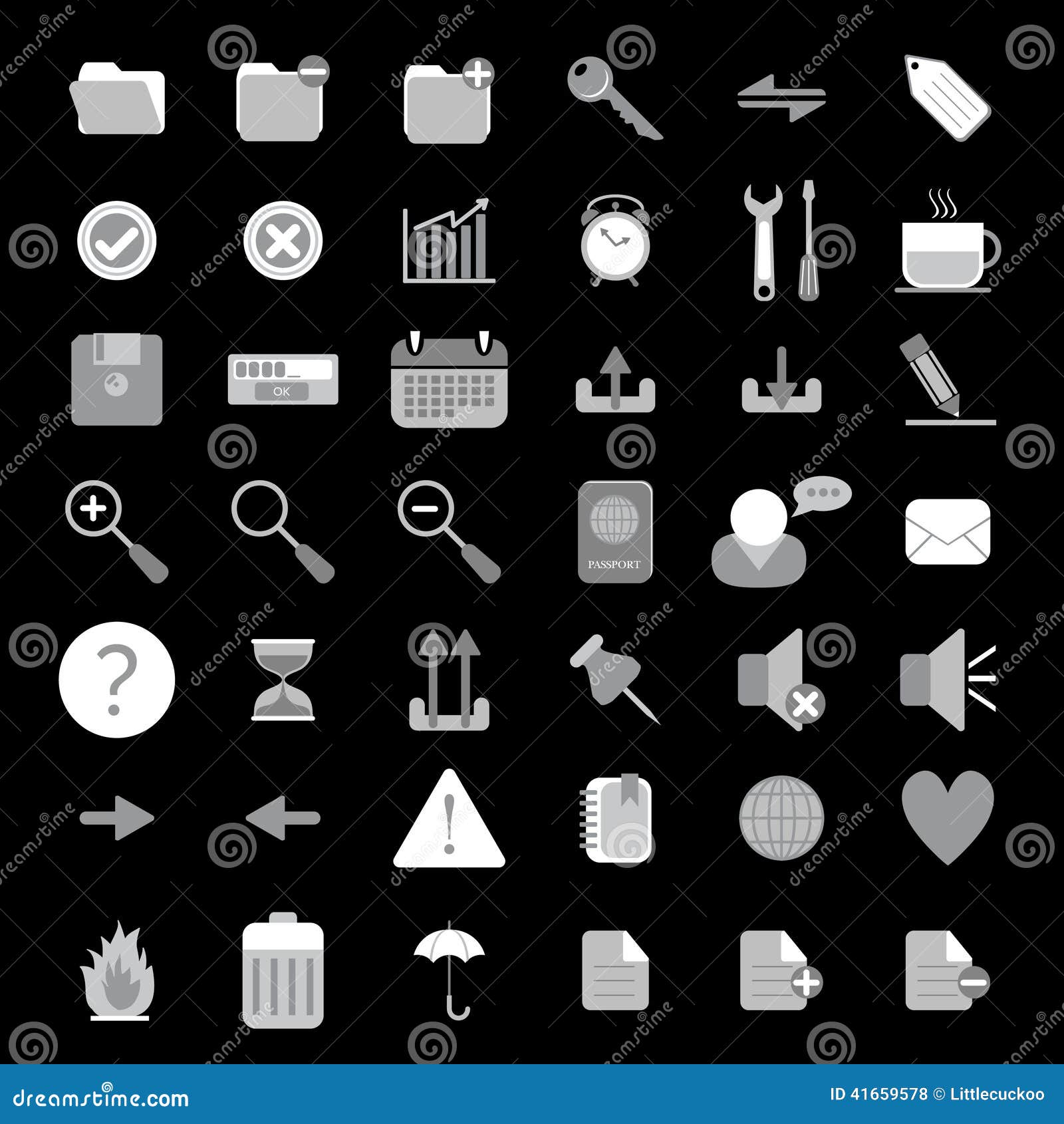 Basic web icon set stock vector. Illustration of label - 41659578
