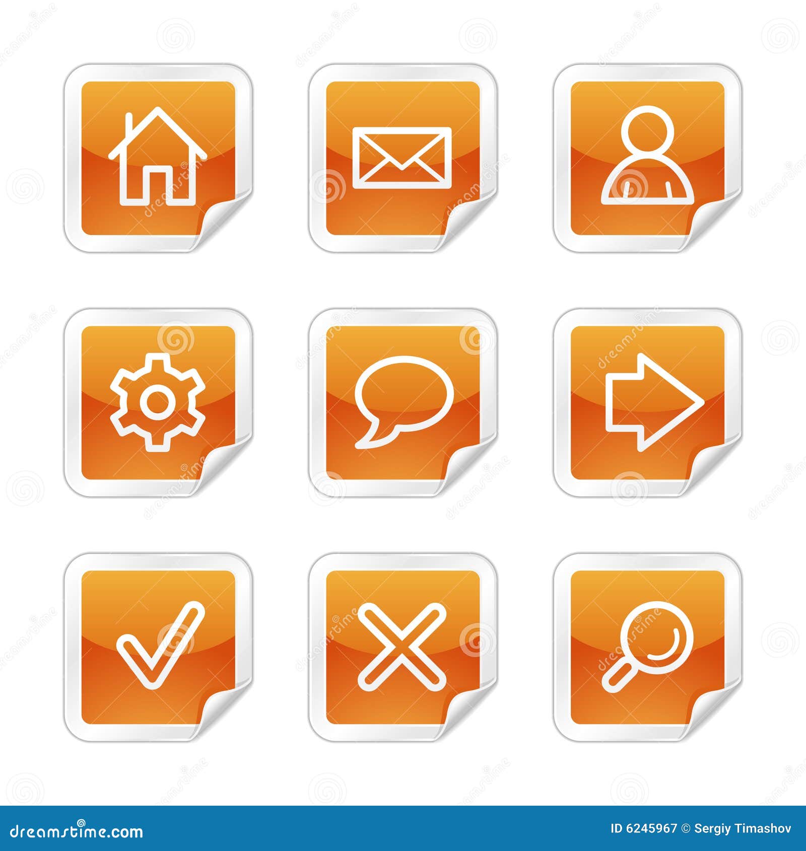 Basic web icons stock vector. Illustration of house, search - 6245967