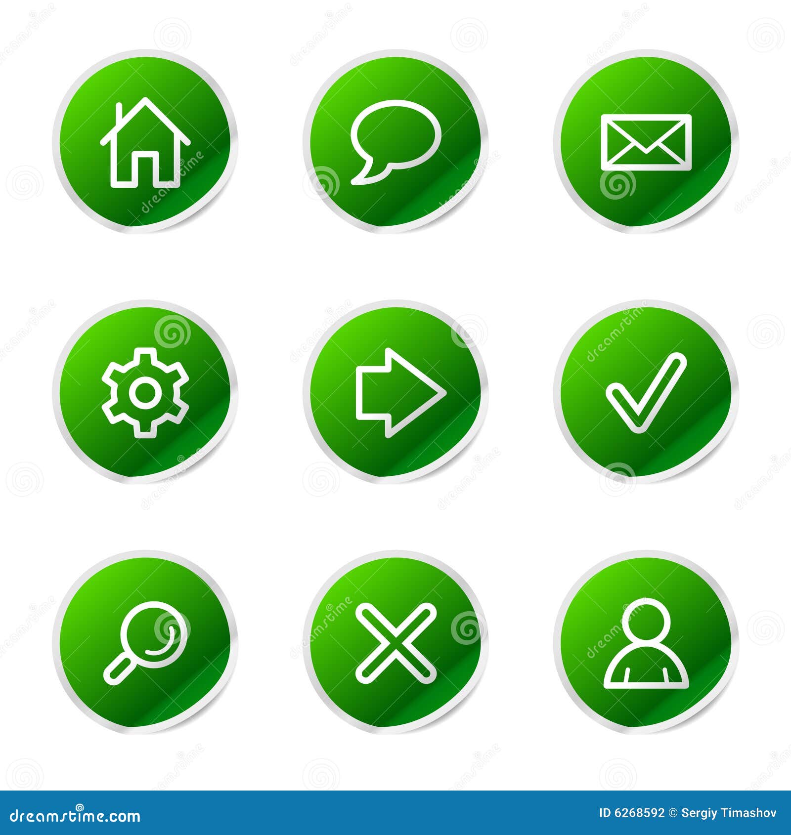 Basic web icons stock vector. Illustration of icon, bubble - 6268592