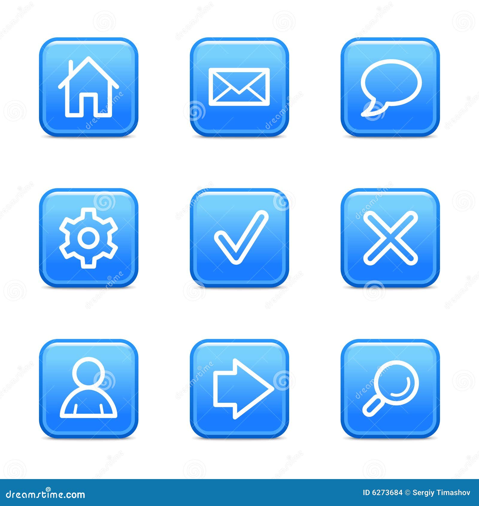 Basic web icons stock vector. Illustration of glossy, house - 6273684