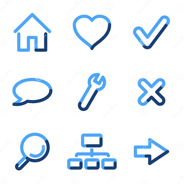 Basic web icons stock vector. Illustration of symbol, house - 6286946